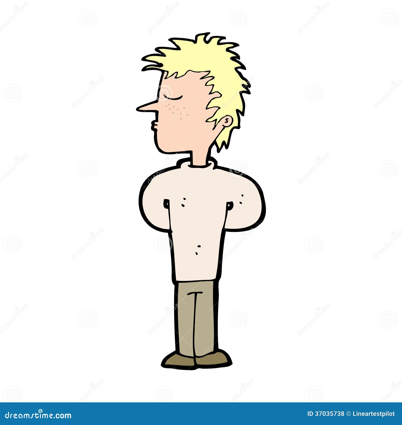 Cartoon man ignoring stock vector. Illustration of ignoring - 37035738