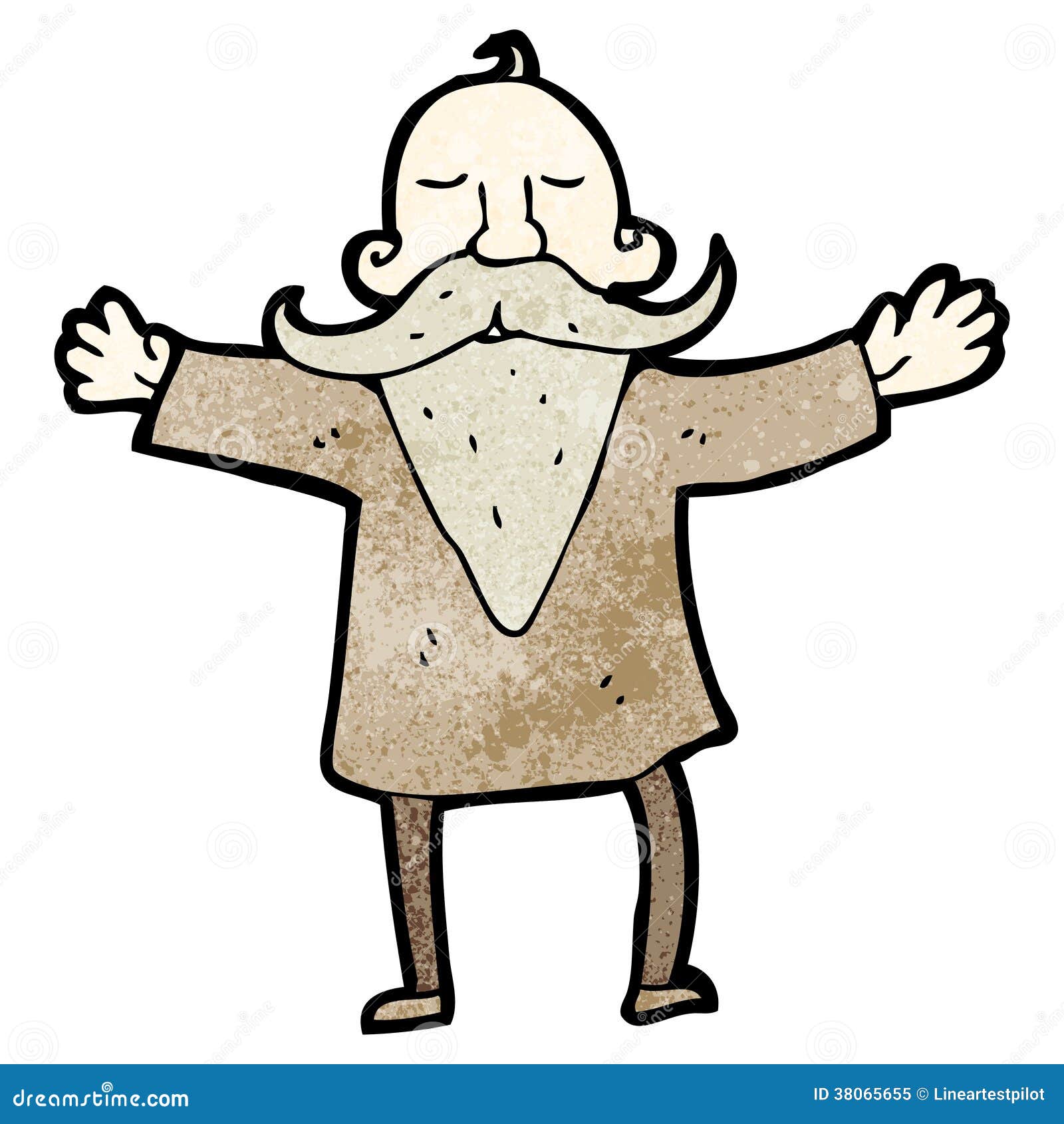 Cartoon Man with Impressive Beard Stock Vector - Illustration of ...
