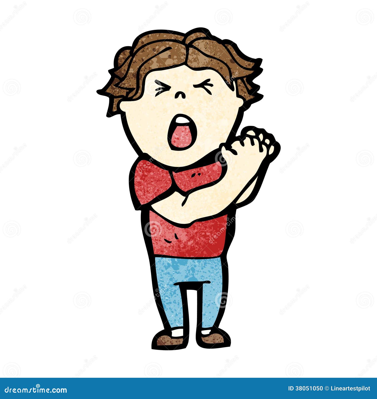 Cartoon Man with Injured Hand Stock Vector - Illustration of doodle ...