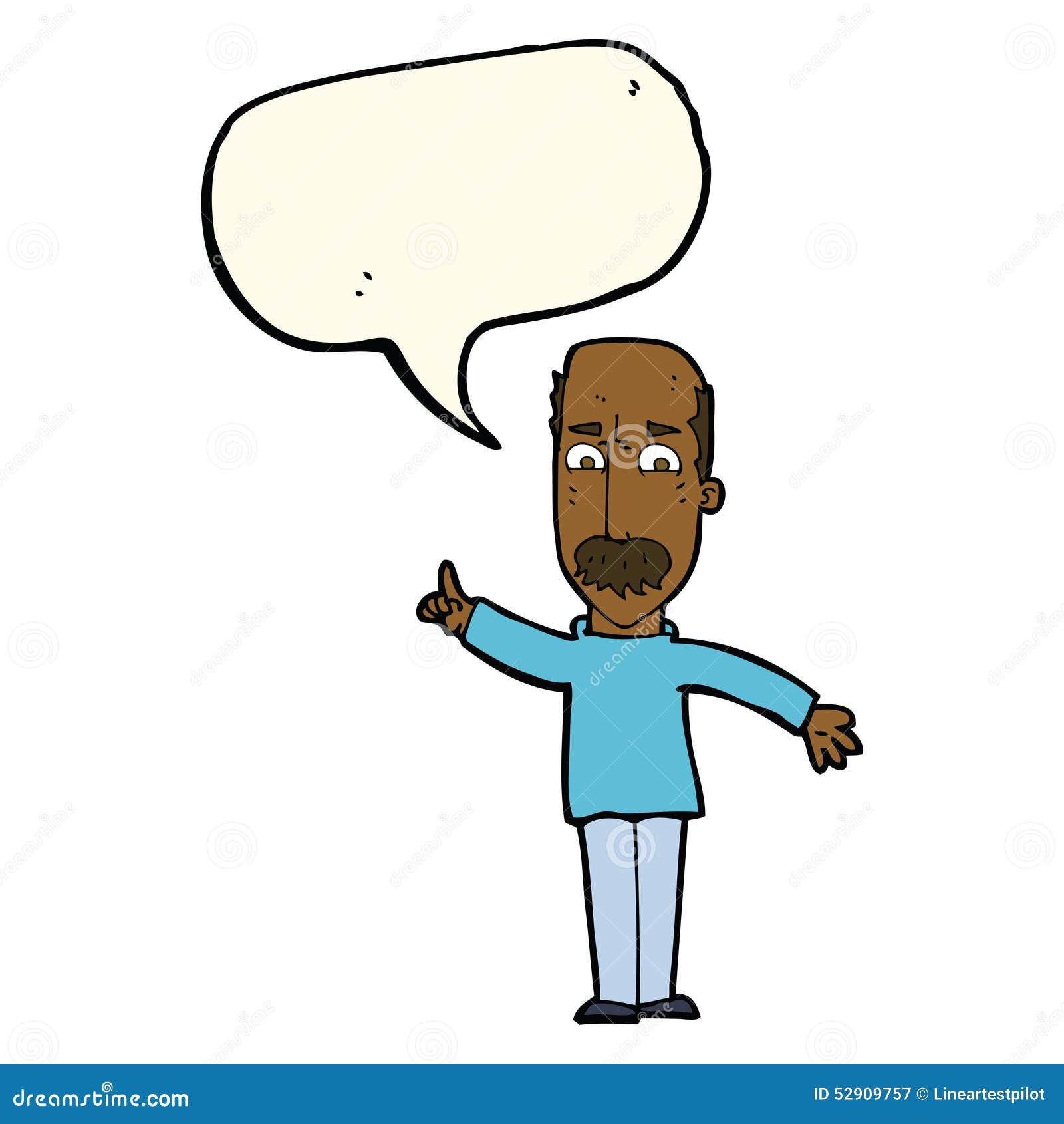 Cartoon Man Issuing Stern Warning With Speech Bubble Royalty-Free Stock ...