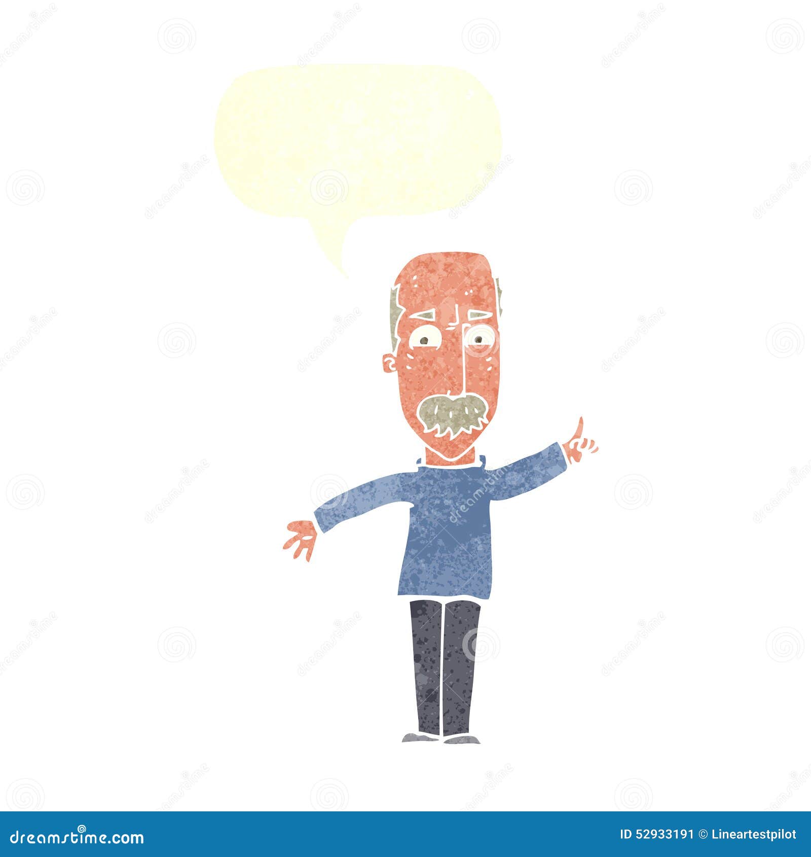 Cartoon Man Issuing Stern Warning With Speech Bubble Royalty-Free Stock ...