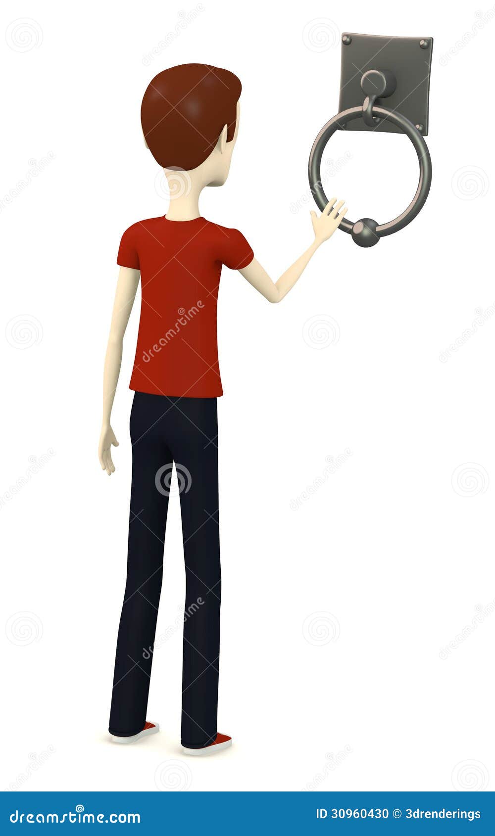 Cartoon man with knocker stock illustration. Illustration of knocker ...