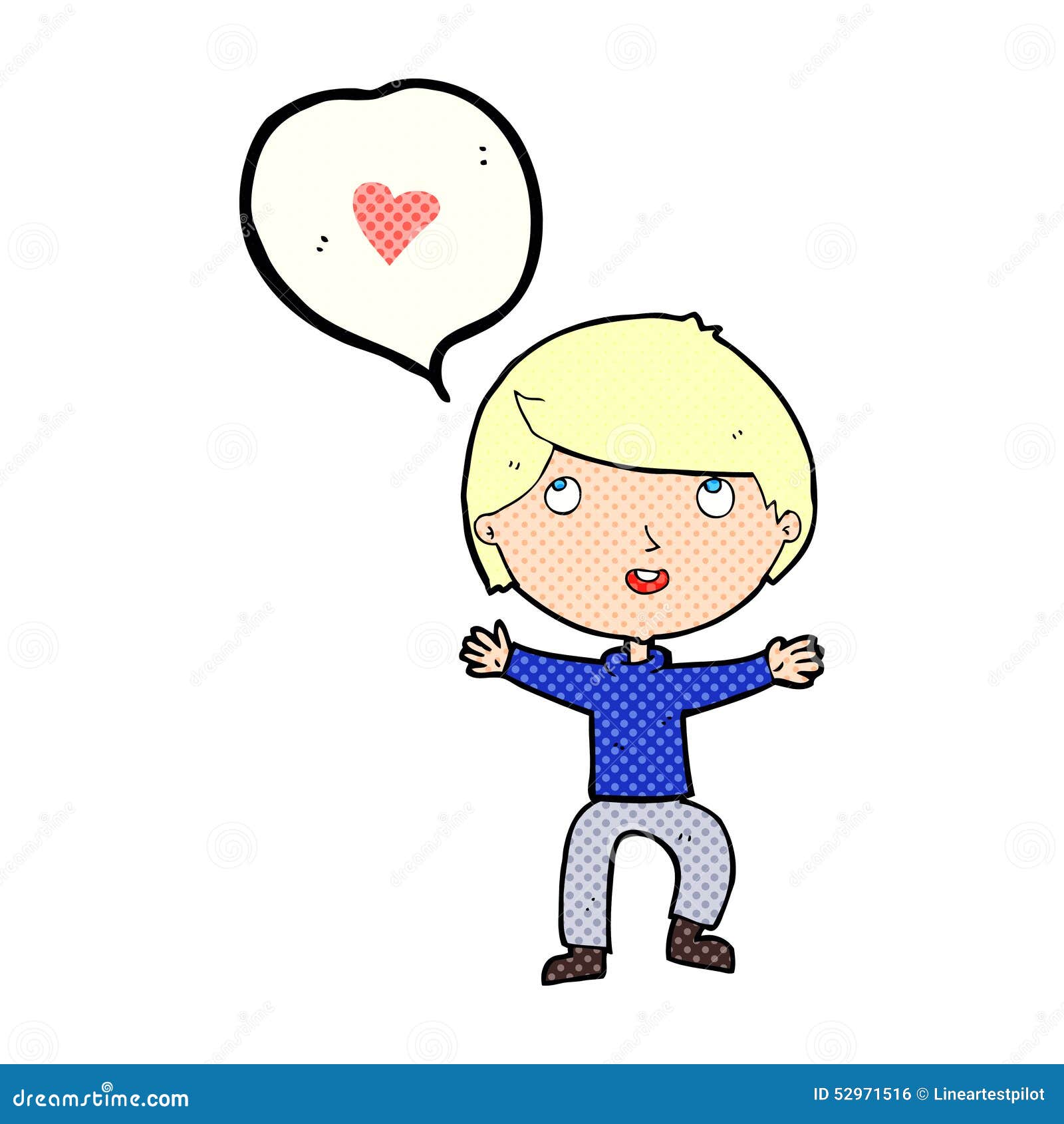 Cartoon man in love stock illustration. Illustration of heart - 52971516