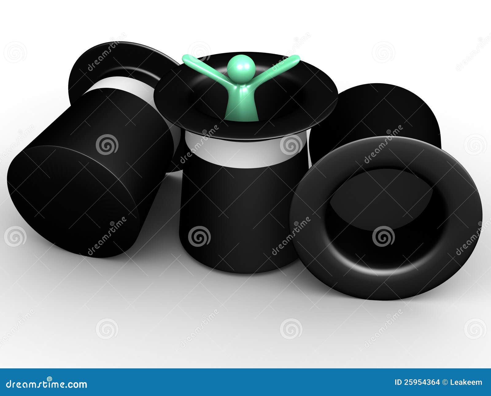 Cartoon man Magic Trick stock illustration. Illustration of magical ...