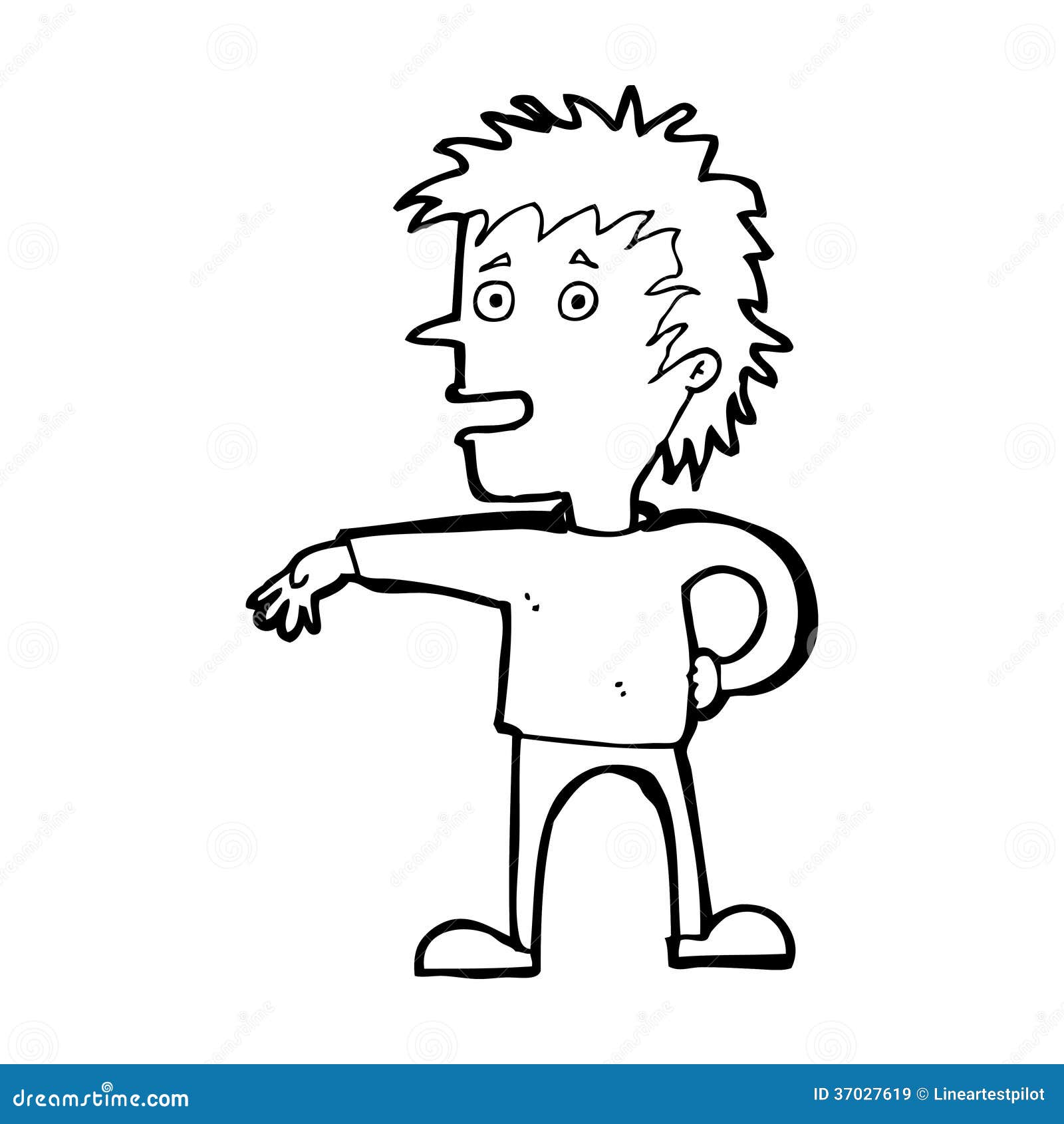 Cartoon Man Making Dismissive Gesture Stock Illustration - Illustration ...