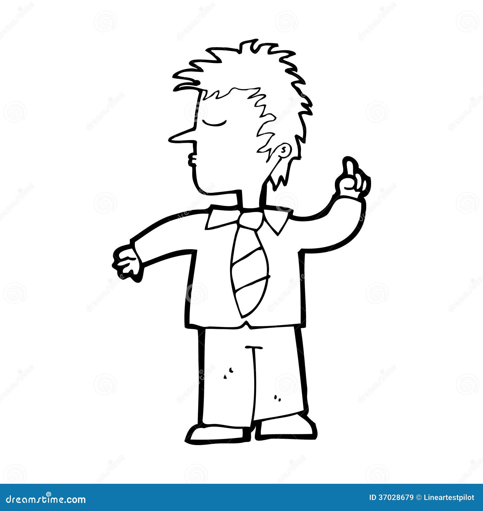 Cartoon Man Making His Point Stock Illustration - Illustration of clip ...
