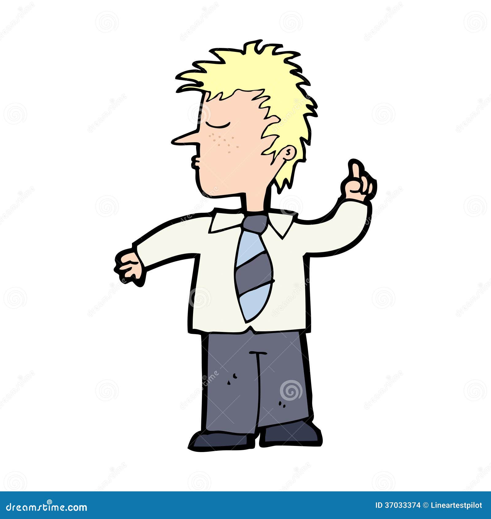 Cartoon Man Making His Point Stock Vector - Illustration of cartoon ...