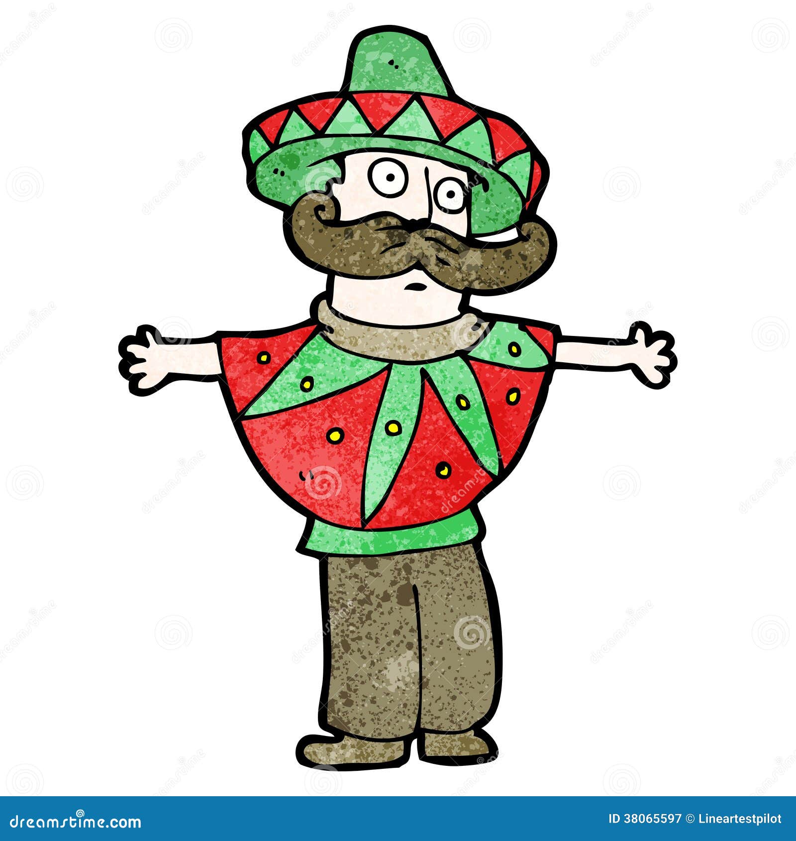 Cartoon Man in Mexican Outfit Stock Vector - Illustration of mexican ...