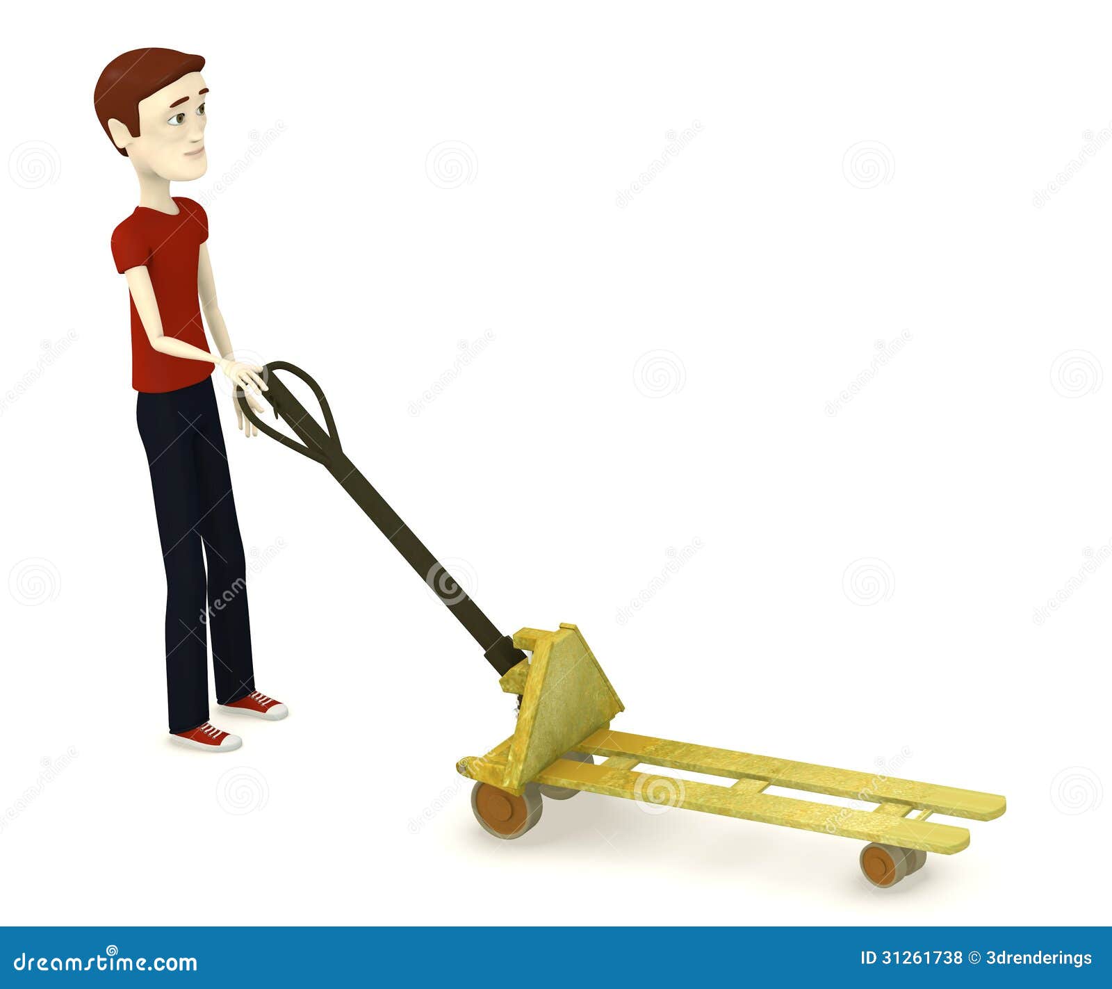 Cartoon Of Mover Pushing Boxes Royalty-Free Stock Image | CartoonDealer ...