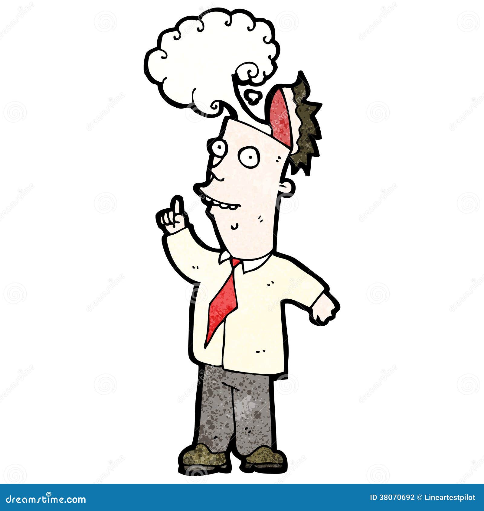 Cartoon Of Overheated Or Exhausted Man And Fahrenheit Thermometer ...