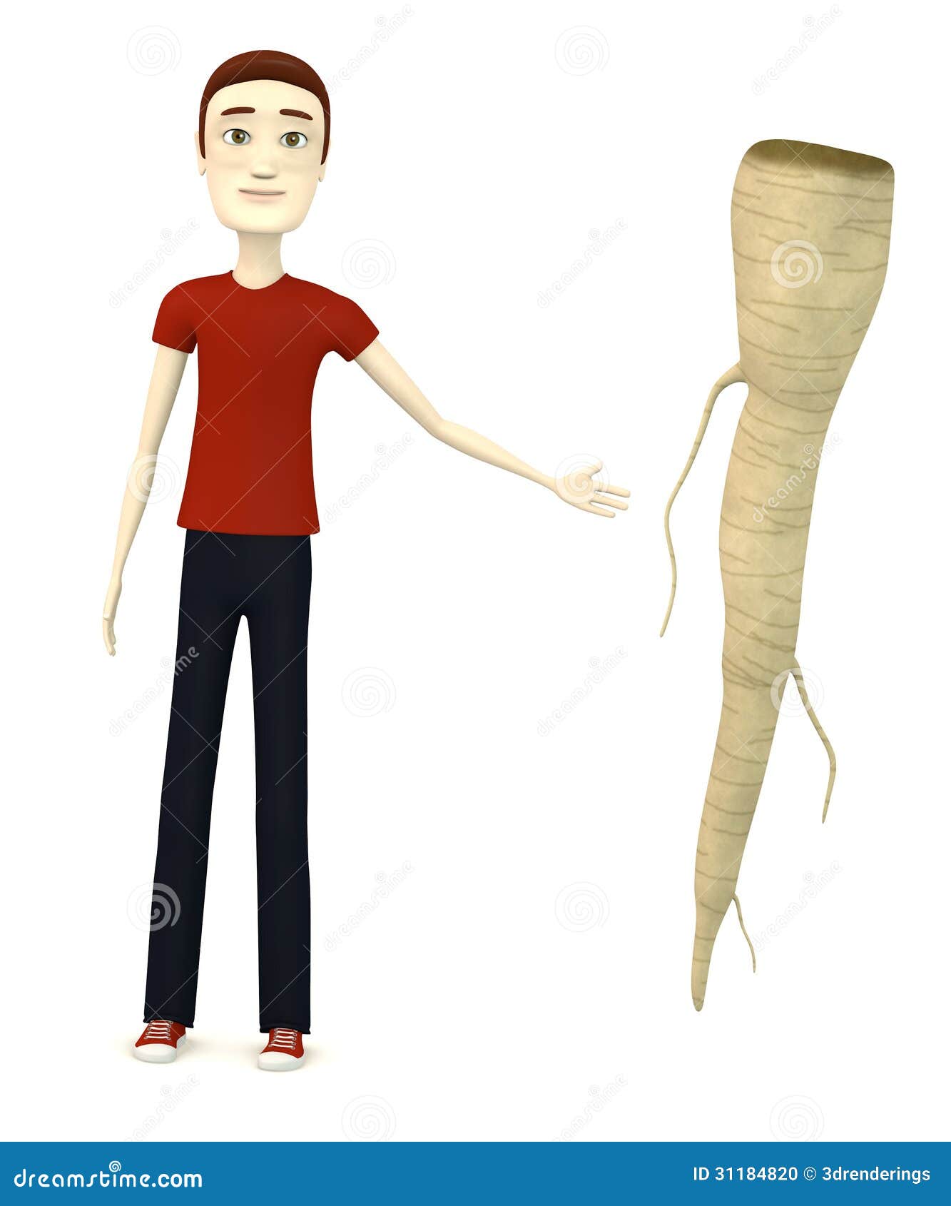 Cartoon man with parsley stock illustration. Illustration of human ...