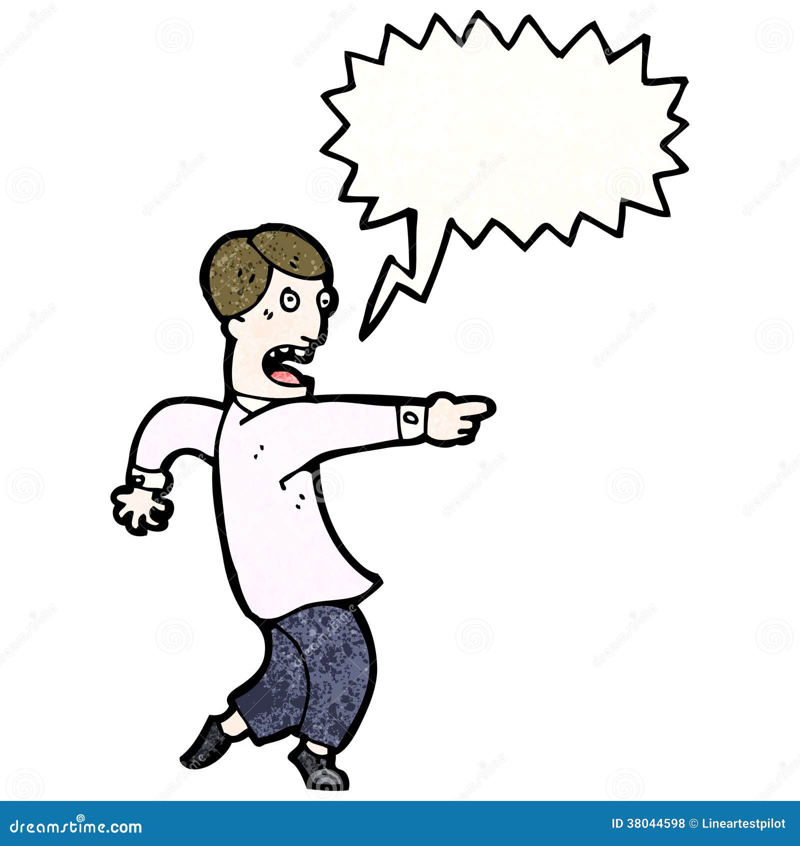 Cartoon Man Pointing Accusation Stock Vector - Illustration of drawing ...