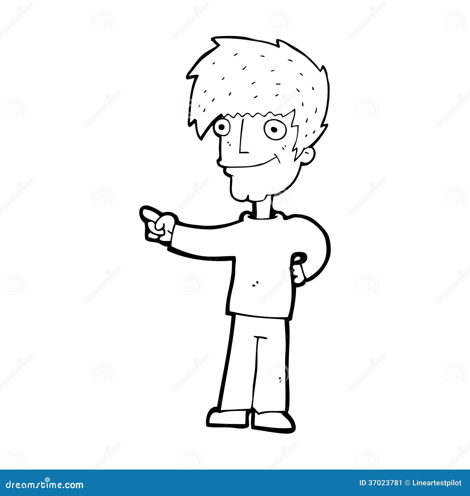 Cartoon man pointing stock illustration. Illustration of cartoon - 37023781