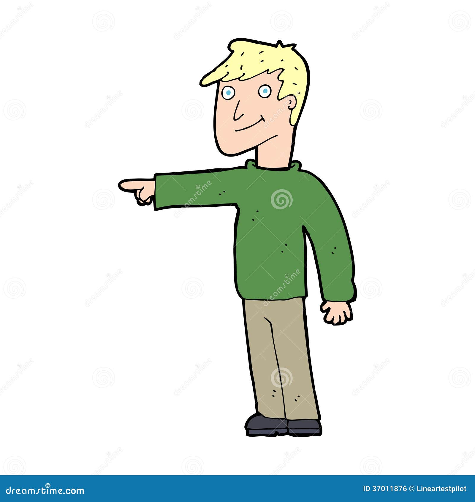 Cartoon man pointing stock vector. Illustration of person - 37011876