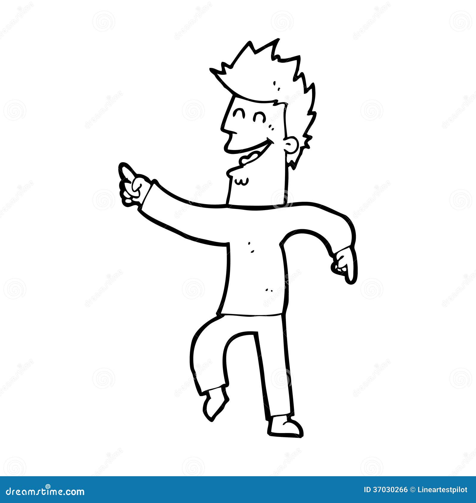 Cartoon Man Pointing and Laughing Stock Illustration - Illustration of ...