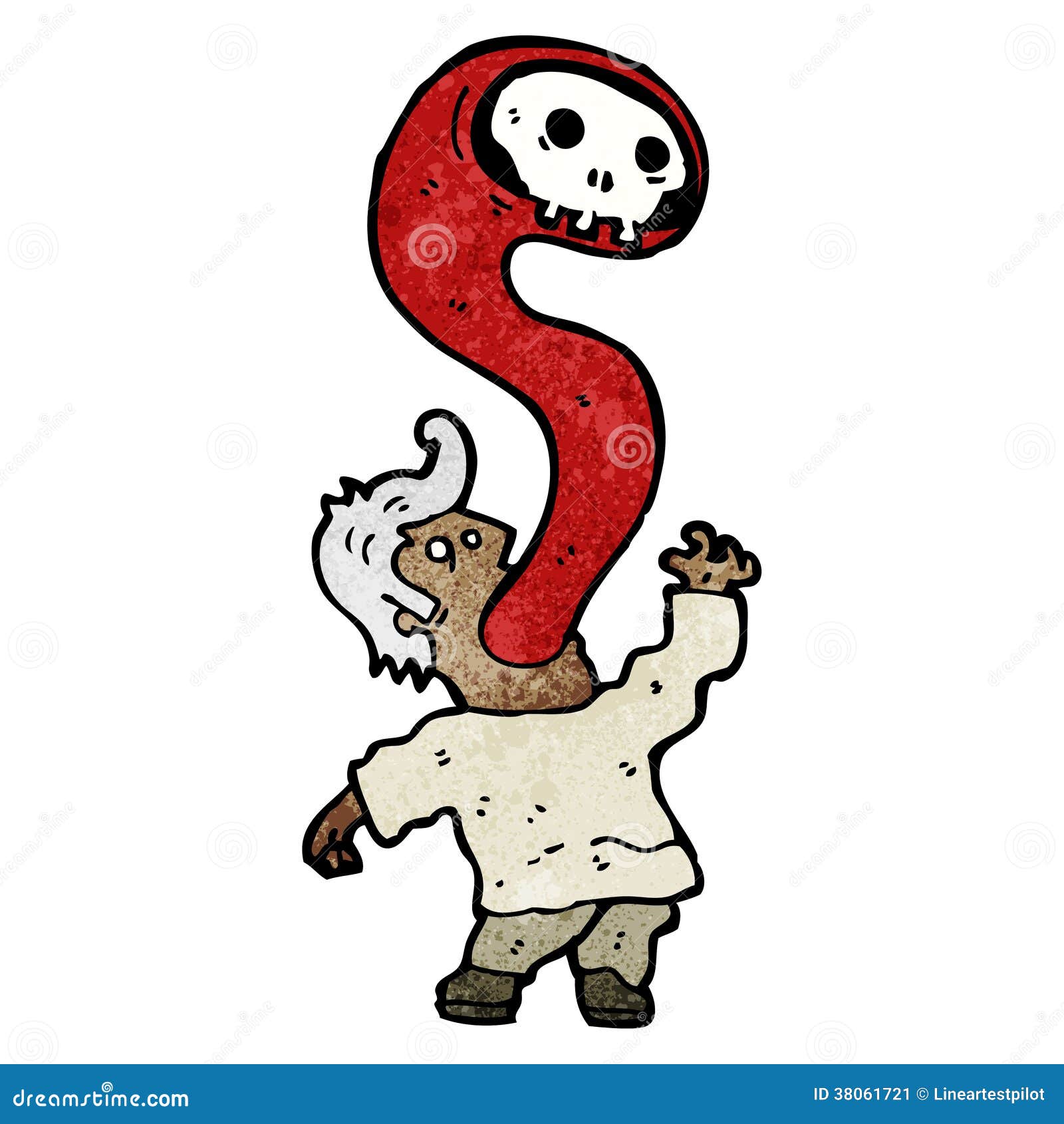 Drawing Of A Possessed, Frightening, Insane, Crazy Female. Royalty-Free ...