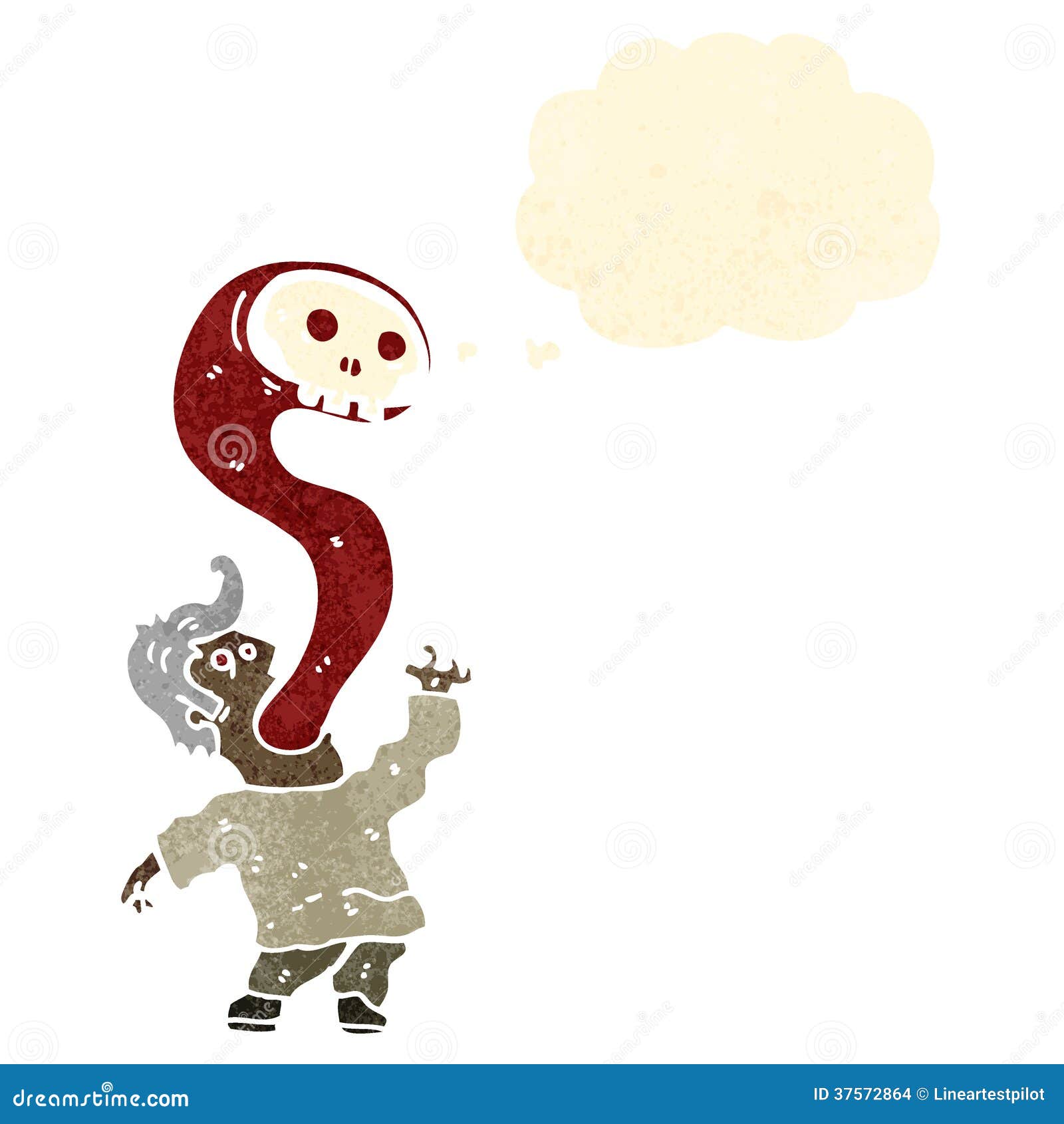 Cartoon Man Possessed by Ghost Stock Vector - Illustration of ...