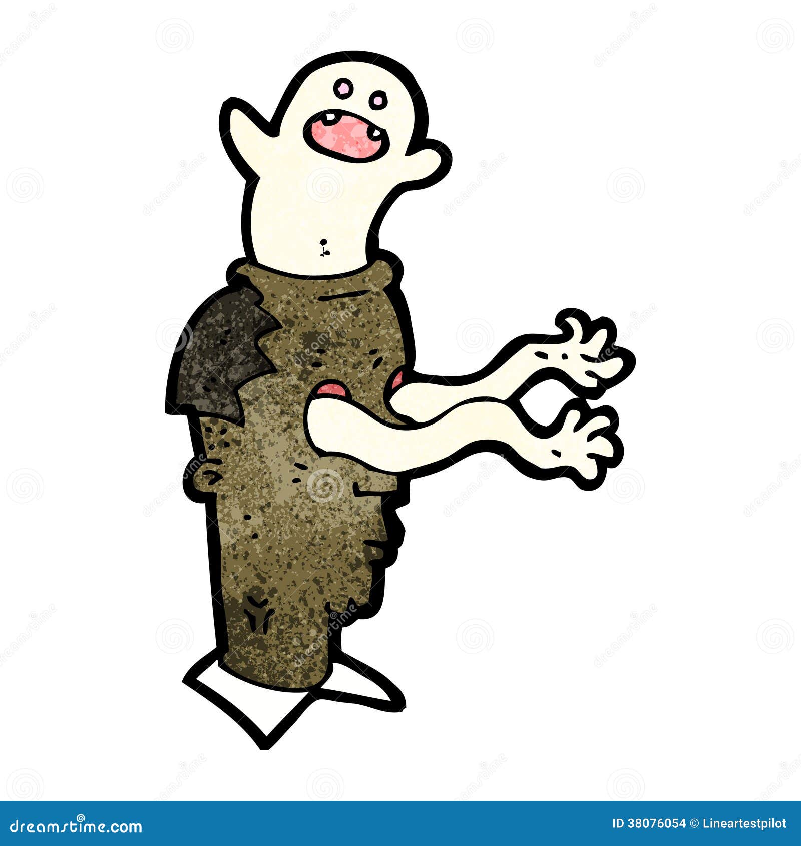 Cartoon Man Possessed by Ghost Stock Illustration - Illustration of ...