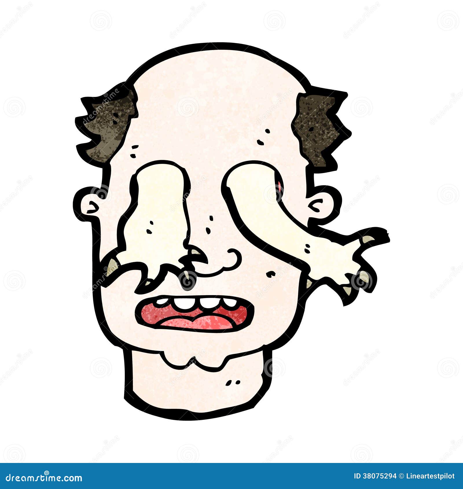 Cartoon Man Possessed by Ghosts Stock Illustration - Illustration of ...
