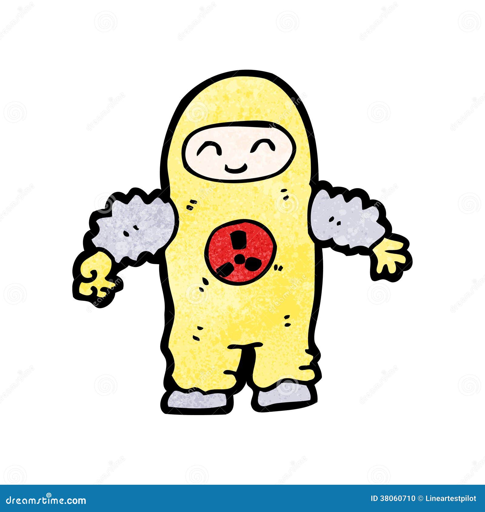Cartoon Man in Protective Suit Stock Vector - Illustration of cartoon ...