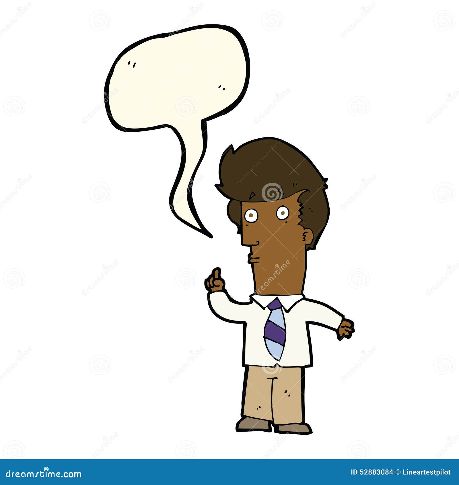 Cartoon Man with Question with Speech Bubble Stock Illustration ...