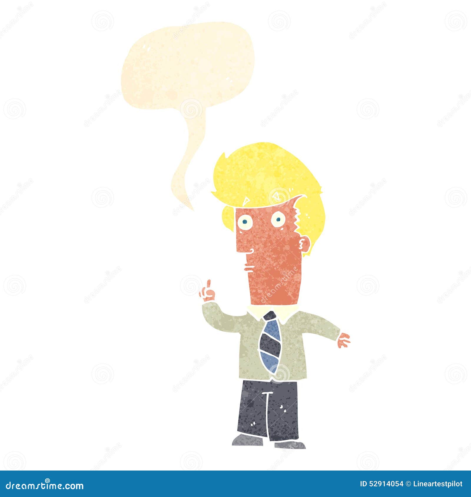 Cartoon Man with Question with Speech Bubble Stock Illustration ...
