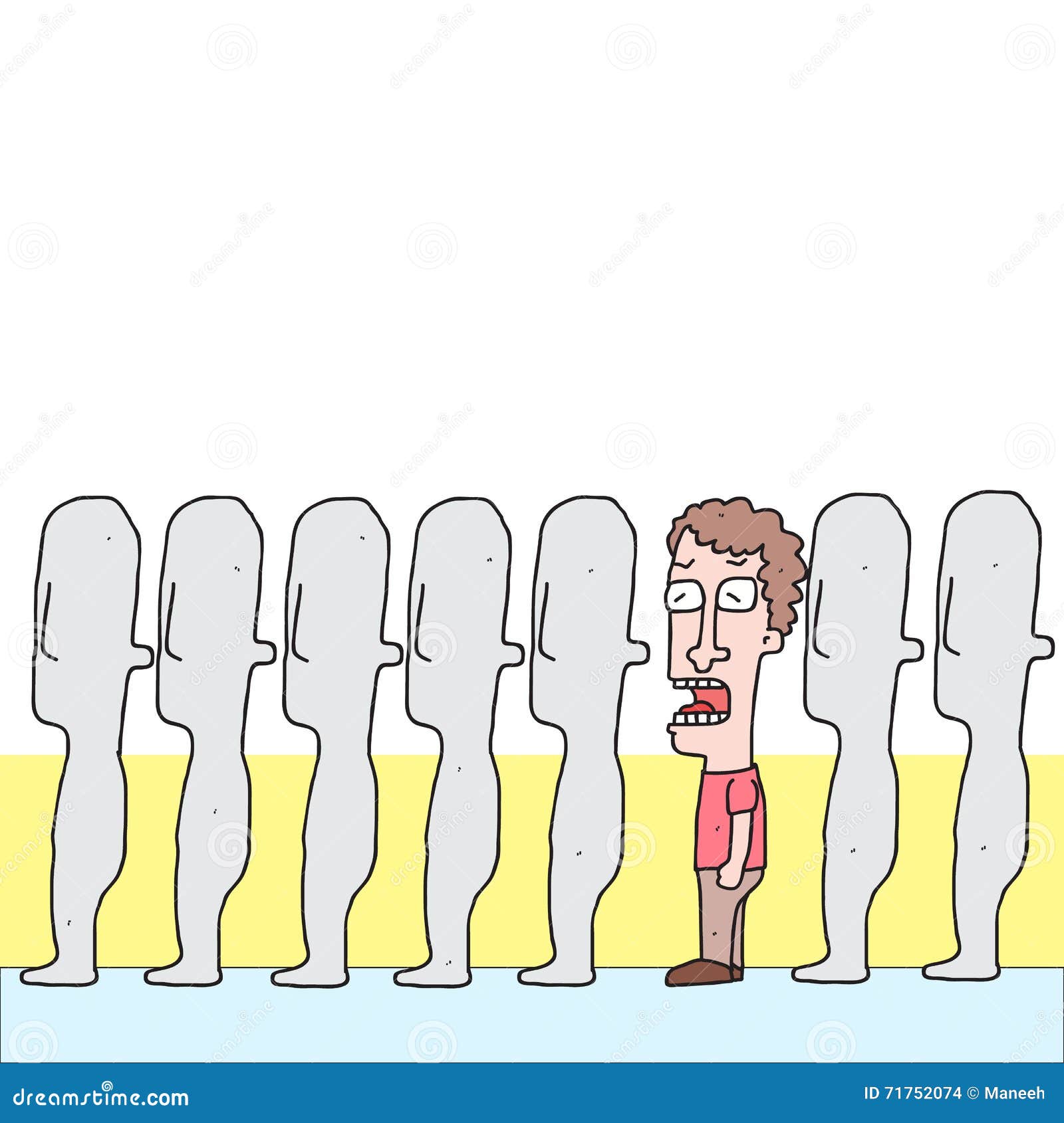 Cartoon Man In Queue Stock Photo | CartoonDealer.com #71752074