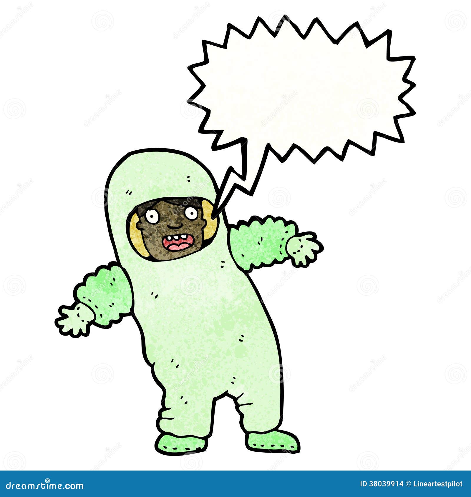 Cartoon Man in Radiation Suit Stock Vector - Illustration of retro ...