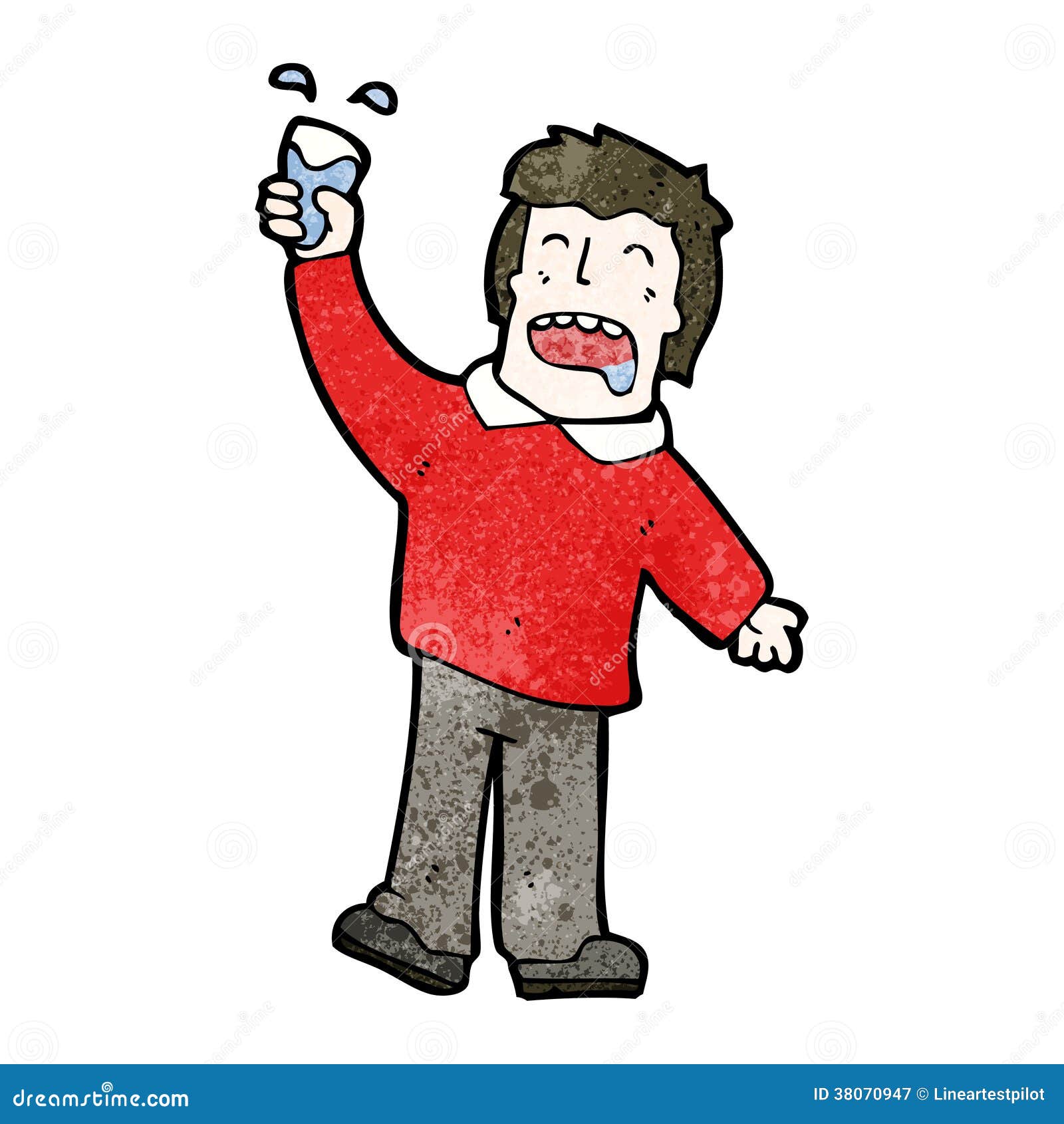 Cartoon Man Raising a Glass Stock Vector - Illustration of character ...