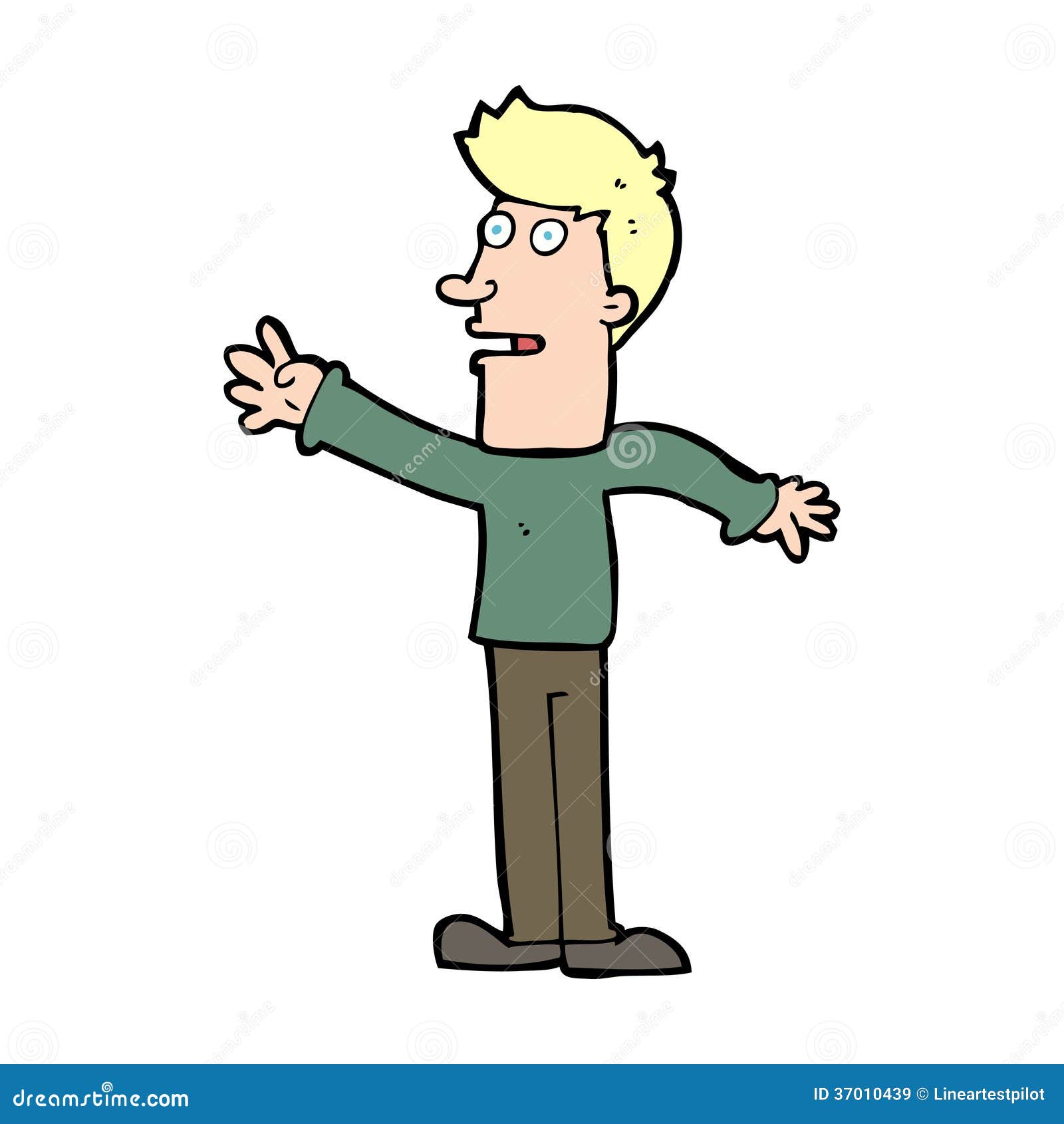 Cartoon Man Reaching Royalty-Free Illustration | CartoonDealer.com ...
