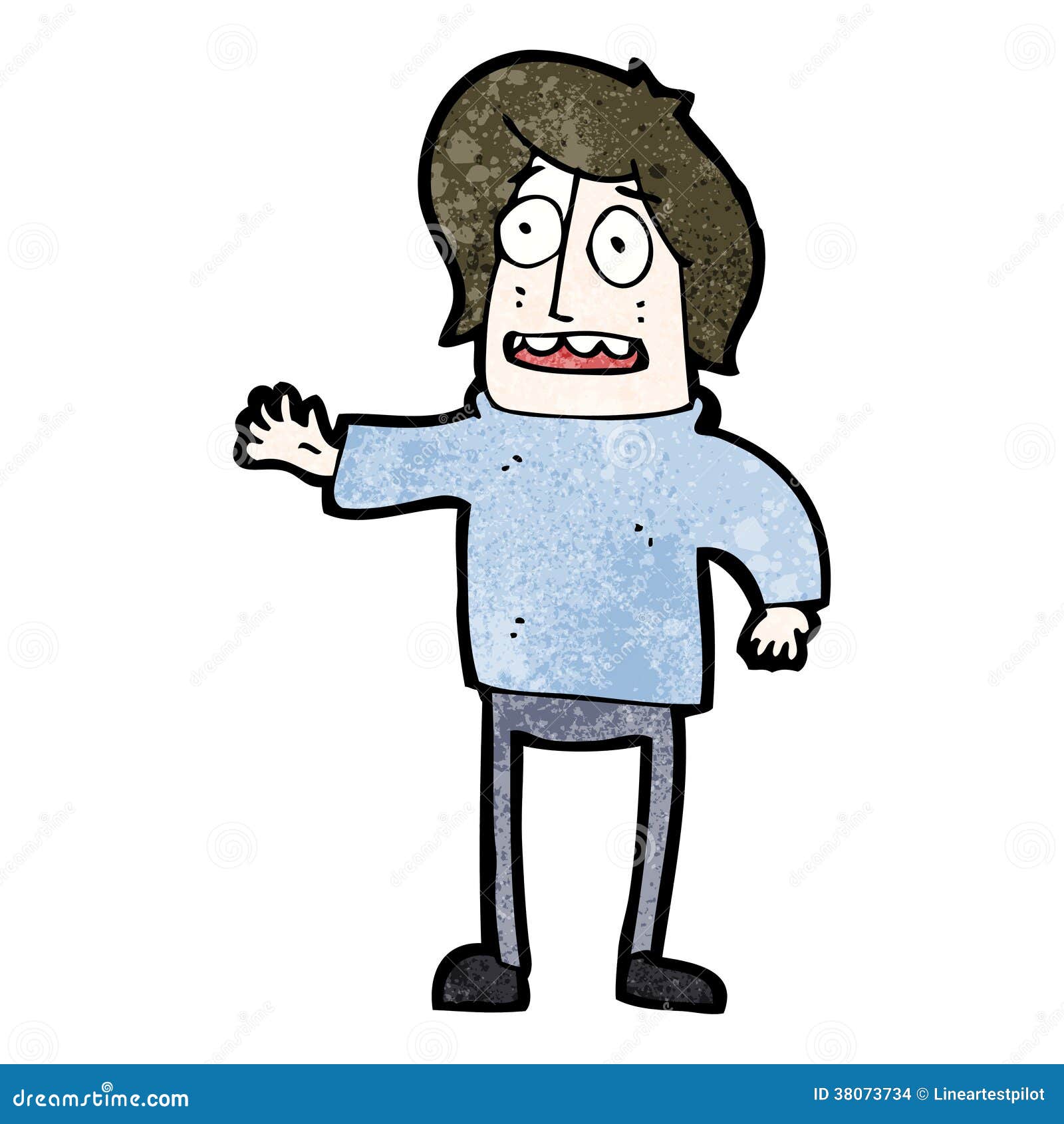 Cartoon man reaching out stock vector. Illustration of texture - 38073734