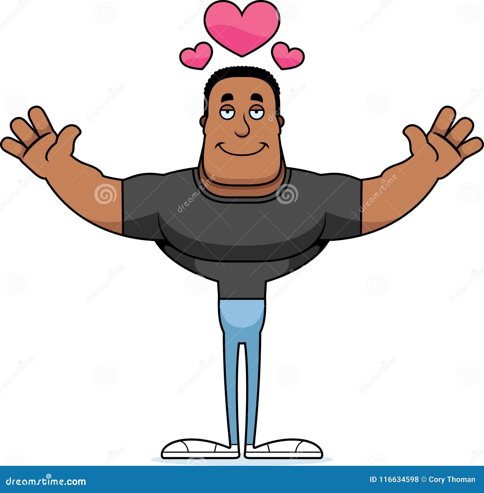 Cartoon Man Hug stock vector. Illustration of person - 116634598