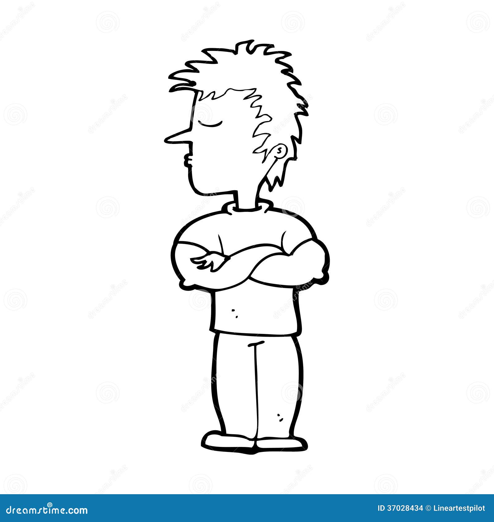 Cartoon Man Refusing To Listen Stock Illustration - Illustration of ...