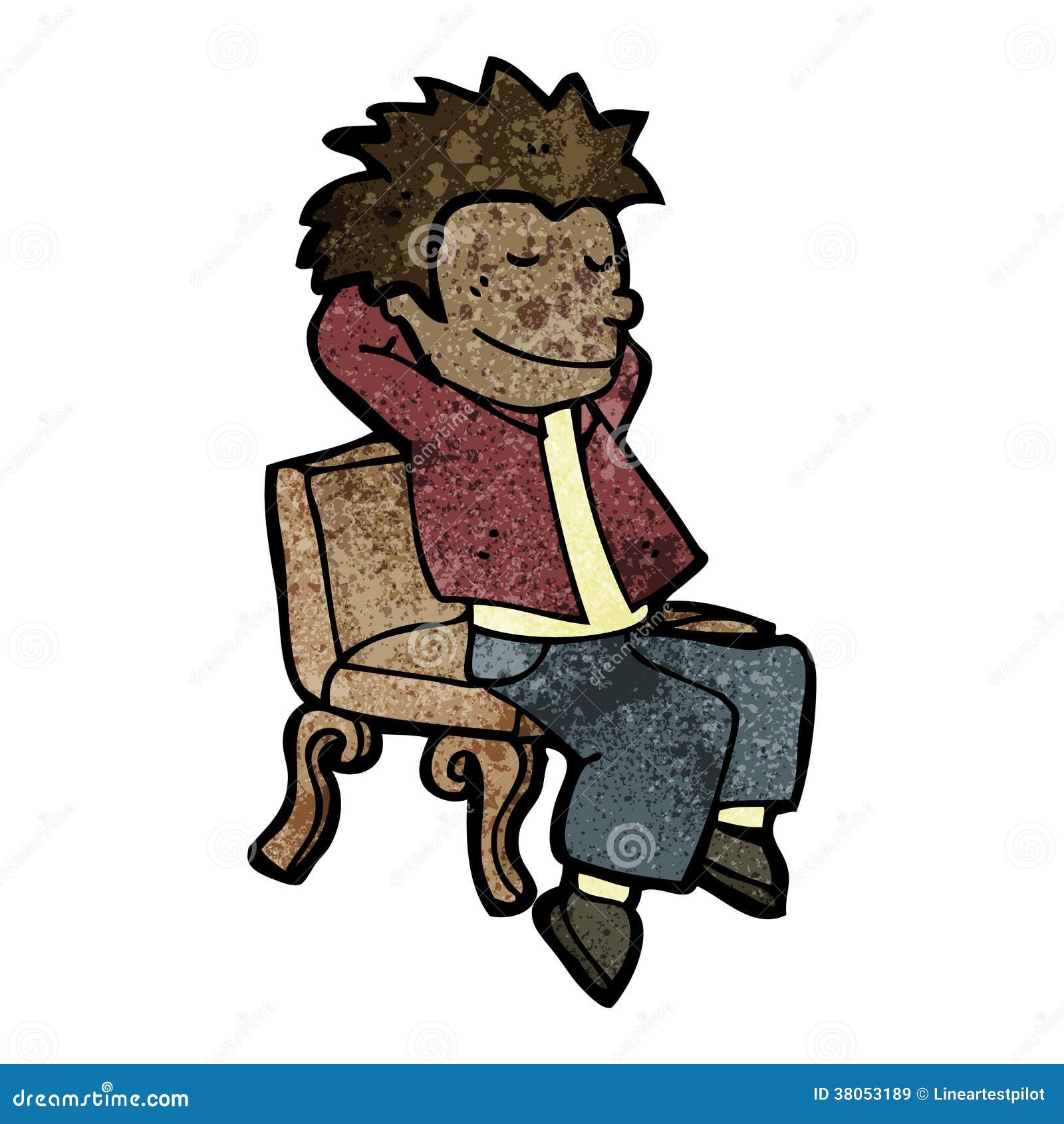 Cartoon Man Relaxing | CartoonDealer.com #38053189