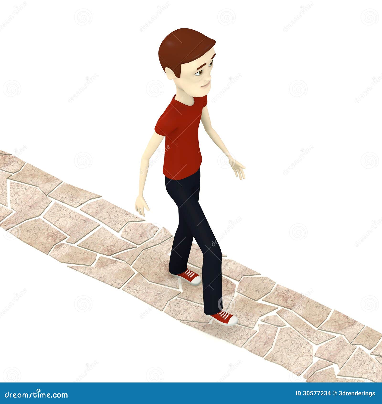 Cartoon man on road stock illustration. Illustration of business - 30577234