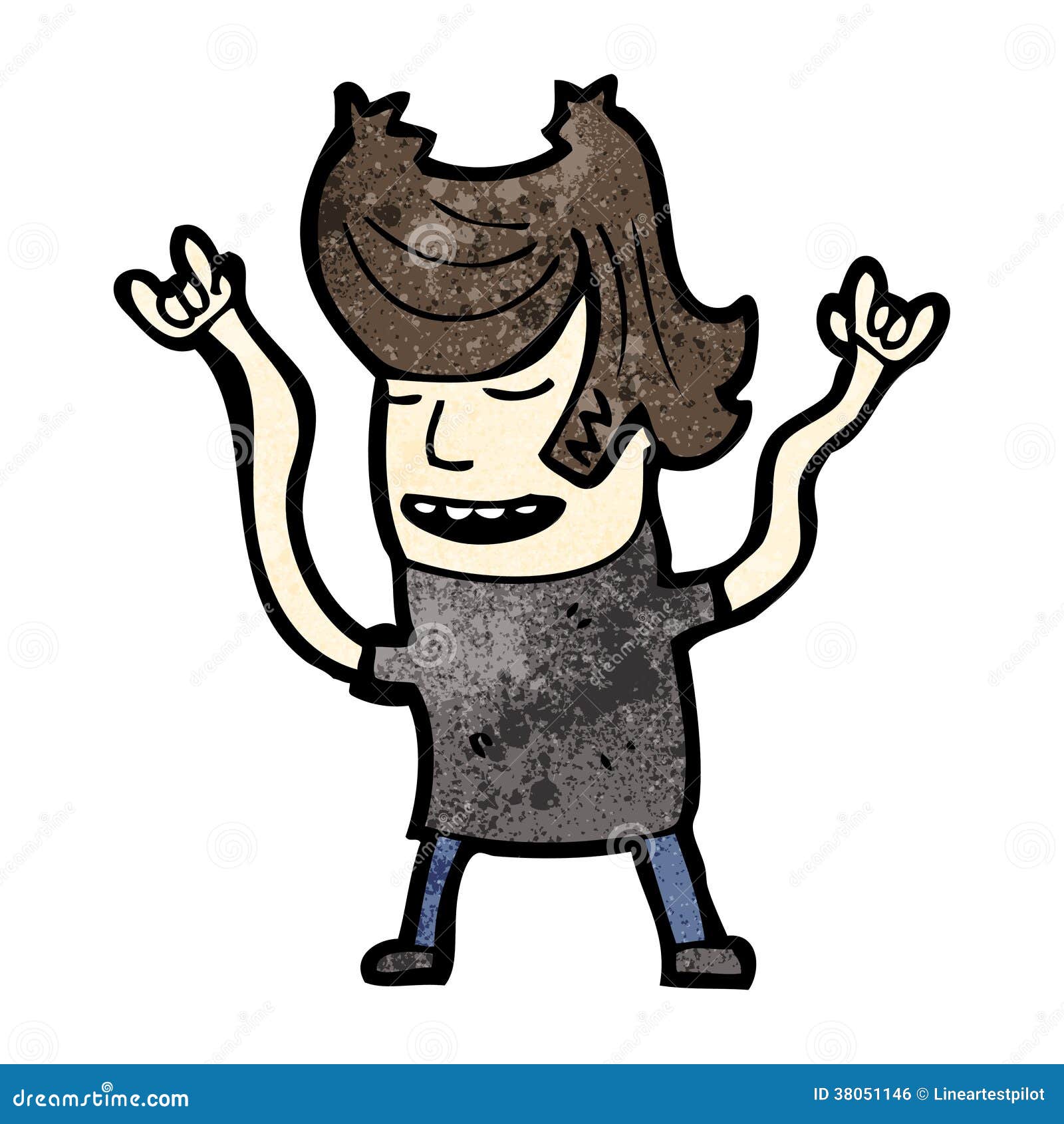 Cartoon man rocking out stock vector. Illustration of rocking - 38051146