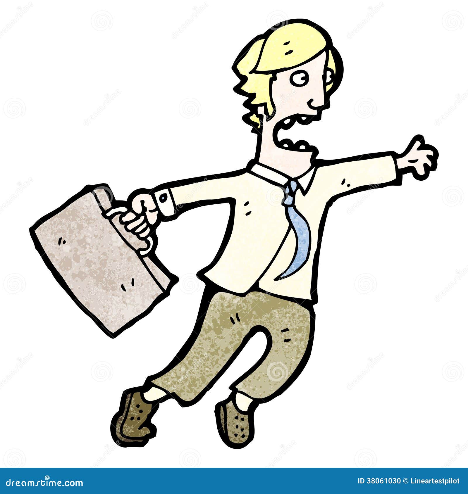 Cartoon man rushing around stock vector. Illustration of character ...