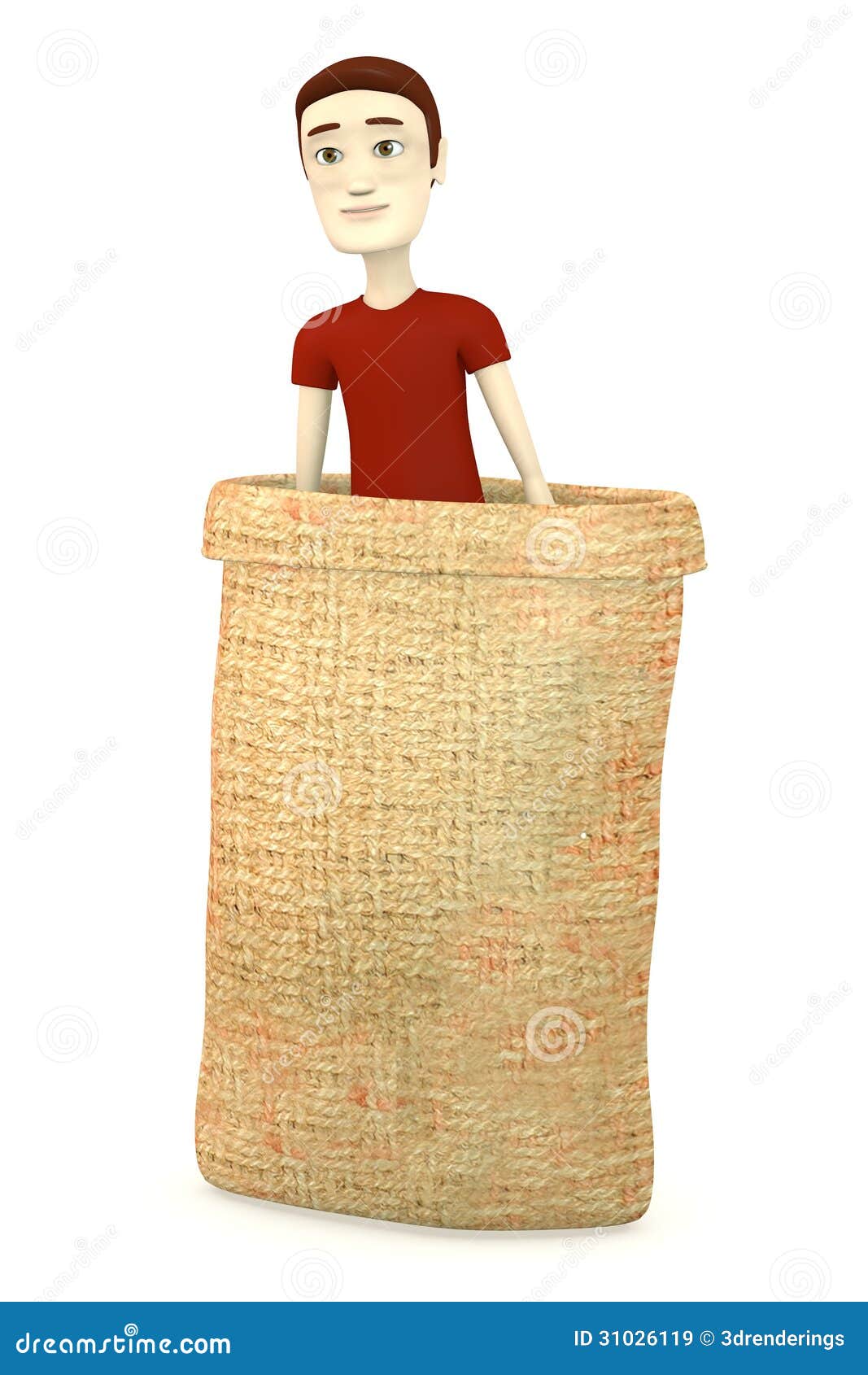 Cartoon Man In Sack Royalty-Free Stock Photography | CartoonDealer.com ...
