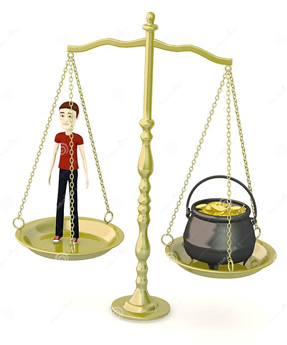 Cartoon man on scales stock illustration. Illustration of scales - 30747887