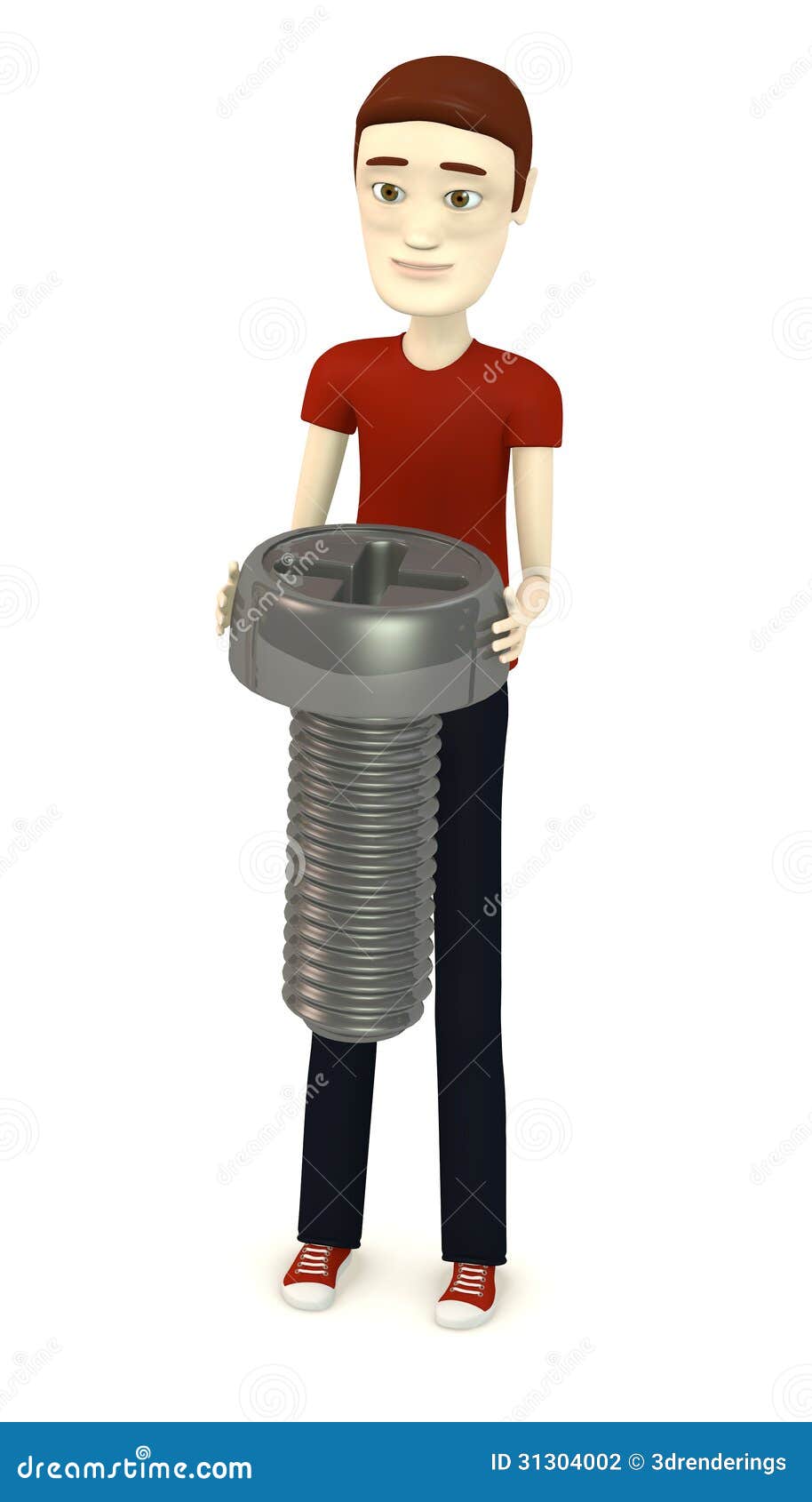 Cartoon man with stock illustration. Illustration of character - 31304002