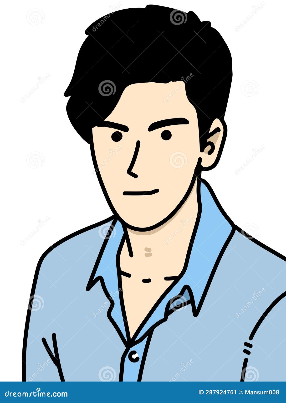Cartoon Man with Shirt, Illustration Stock Illustration - Illustration ...
