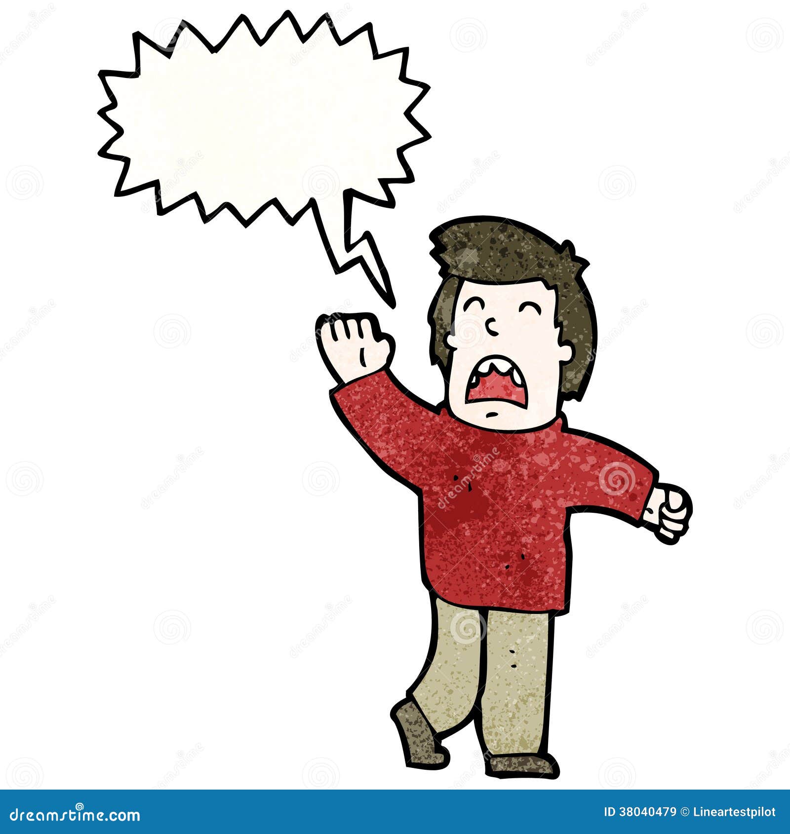Cartoon man shouting stock vector. Illustration of shouting - 38040479