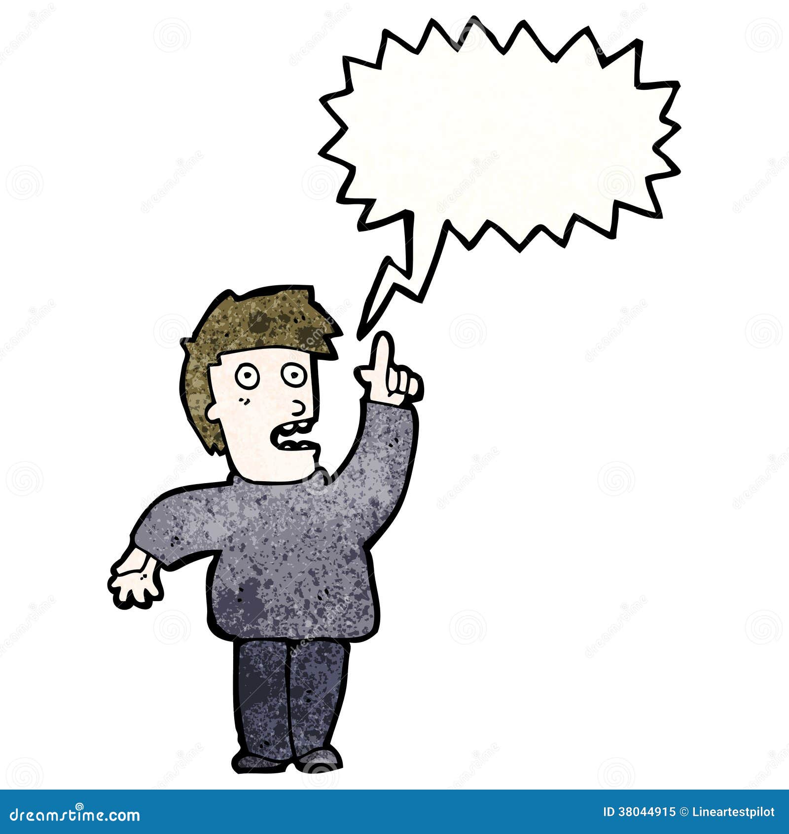 Cartoon Man Shouting Warning Stock Vector - Illustration of drawing ...