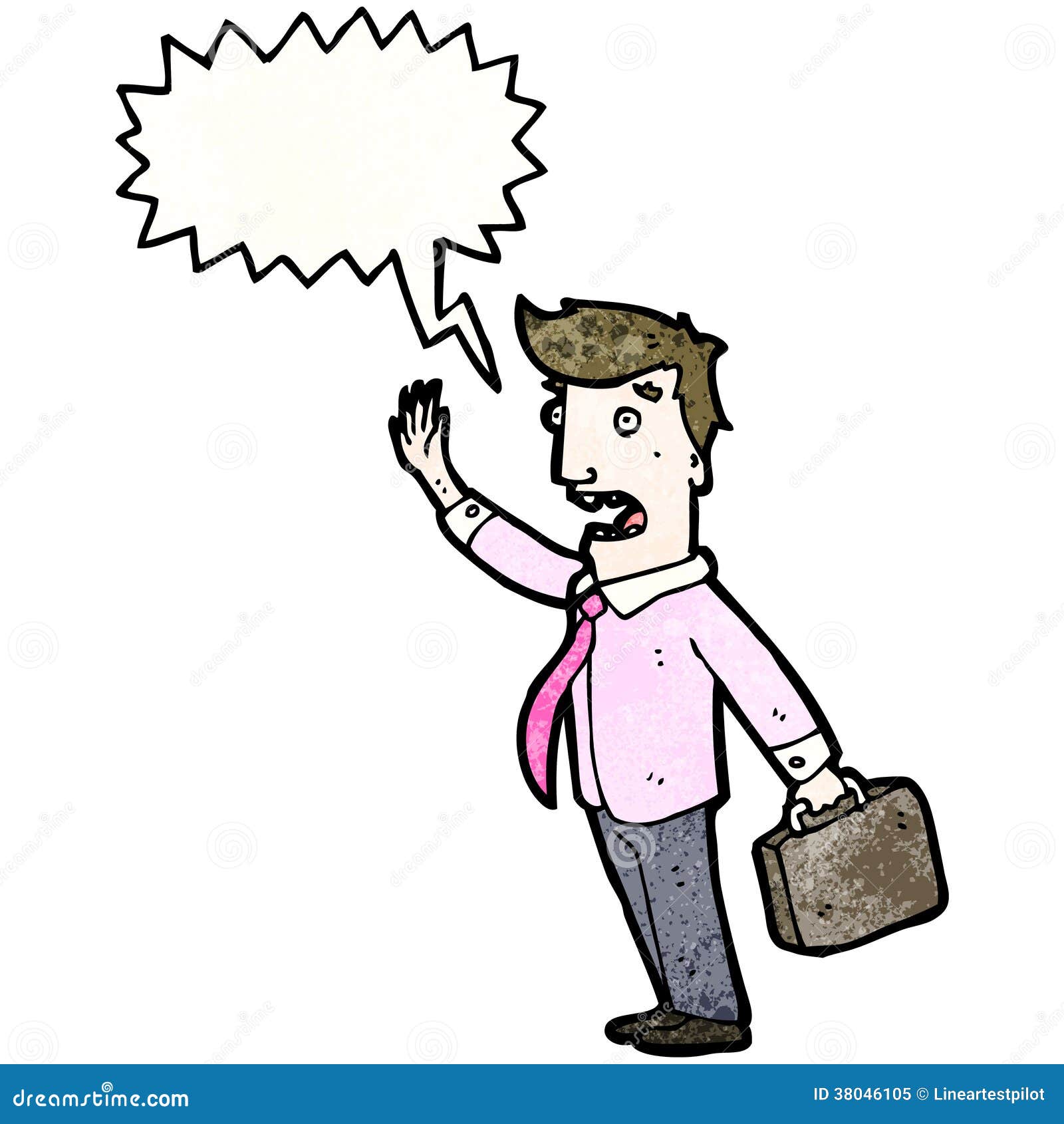 Cartoon Man Shouting Warning Stock Vector - Illustration of character ...