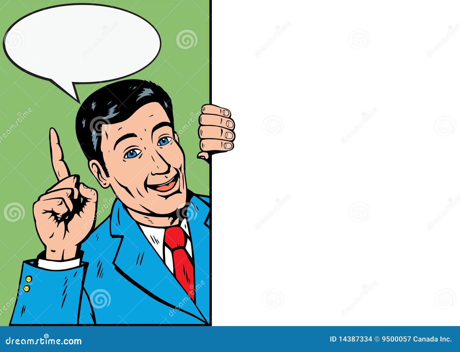 Cartoon man with Sign stock vector. Illustration of businessman - 14387334