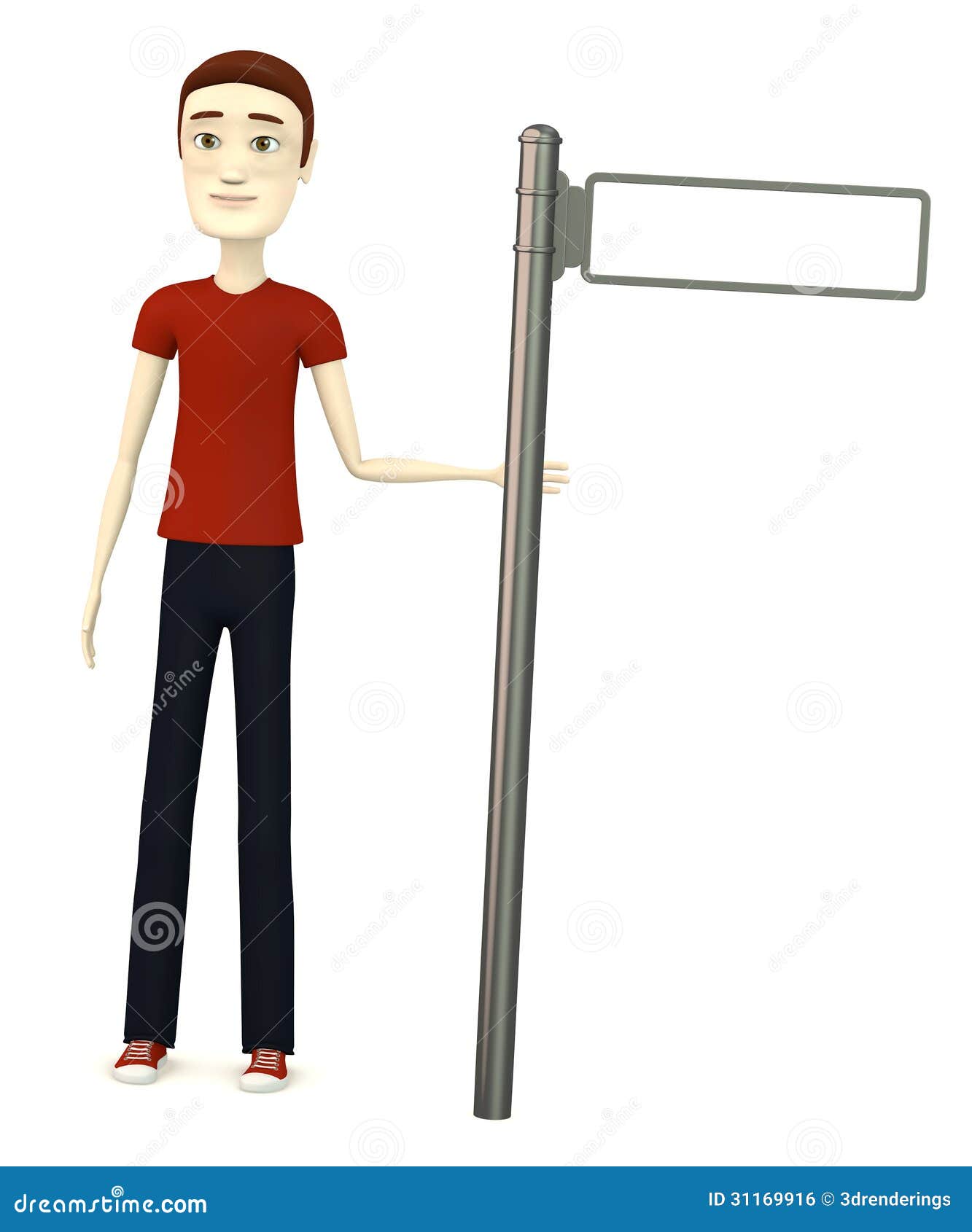 Cartoon man with sign stock illustration. Illustration of transparent ...