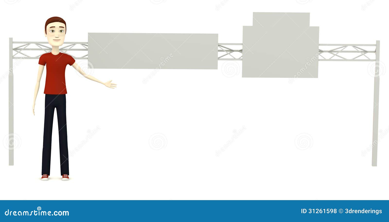 Cartoon man with sign stock illustration. Illustration of human - 31261598