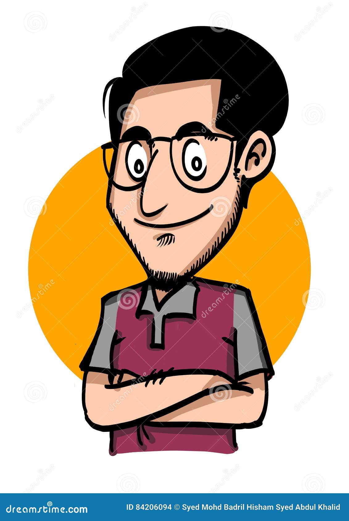 Cartoon man stock illustration. Illustration of sitdown - 84206094