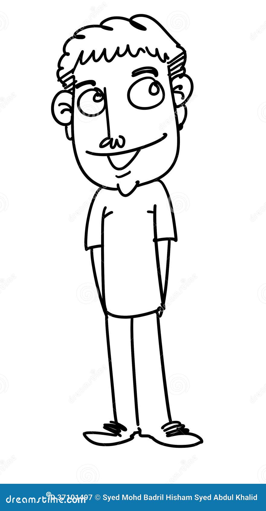 Cartoon man stock illustration. Illustration of drawn - 37101497