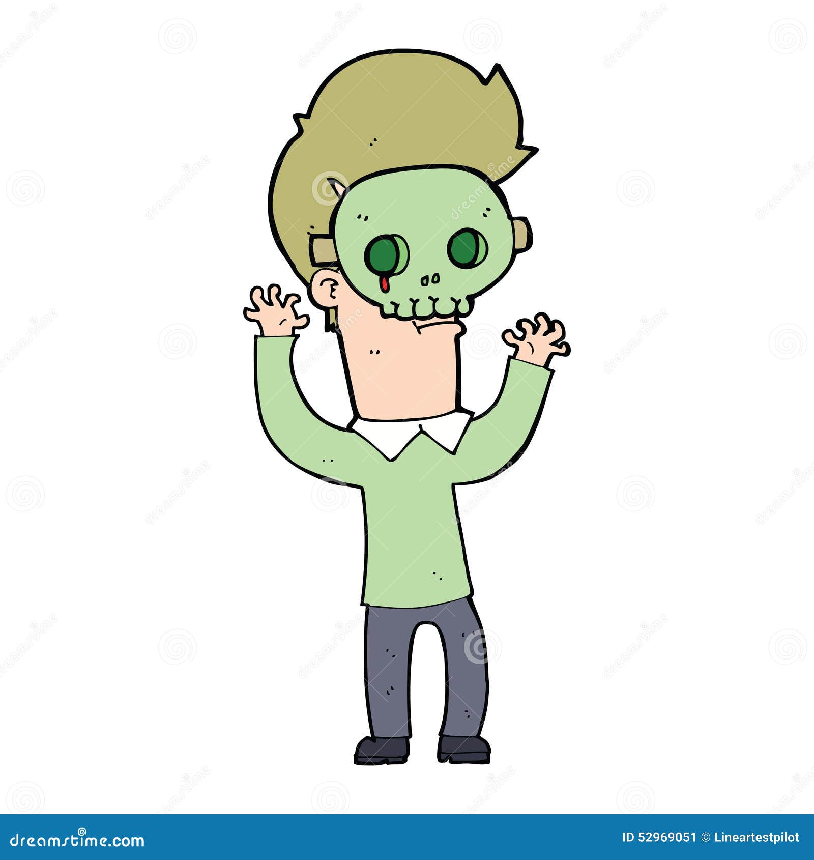 Cartoon man in skull mask stock illustration. Illustration of halloween ...